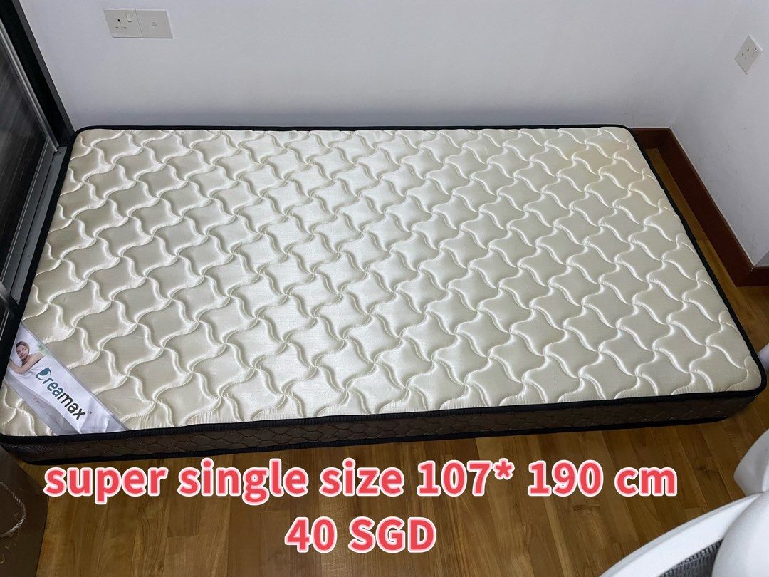 Super single bed mattress, Furniture & Home Living, Furniture, Bed ...