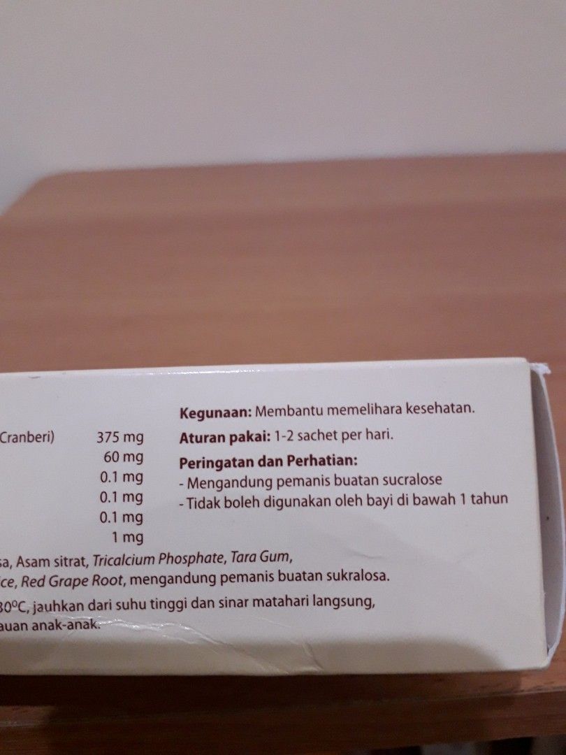 Supplement Saluran Kemih Uri-Cran Plus Cranberry 4 sachet on Carousell