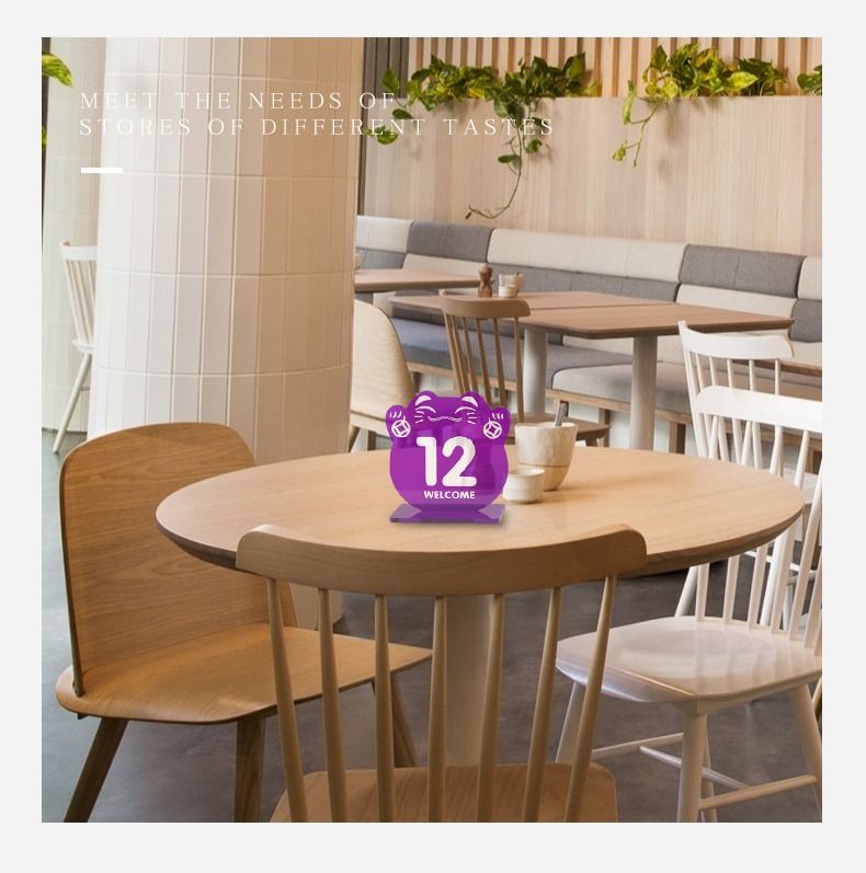 Table Sign, Table Number, Cafe bistro restaurant table sign menu scan ...