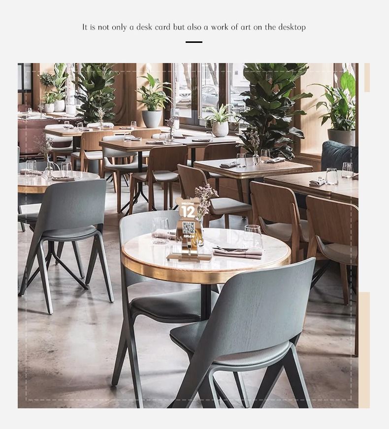 Table Sign, Table Number, Cafe bistro restaurant table sign menu scan ...