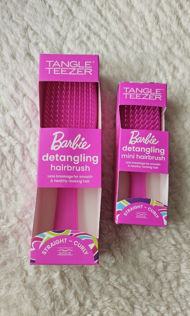 Tangle Teezer X Barbie Detangling Hairbrush, Beauty & Personal Care ...