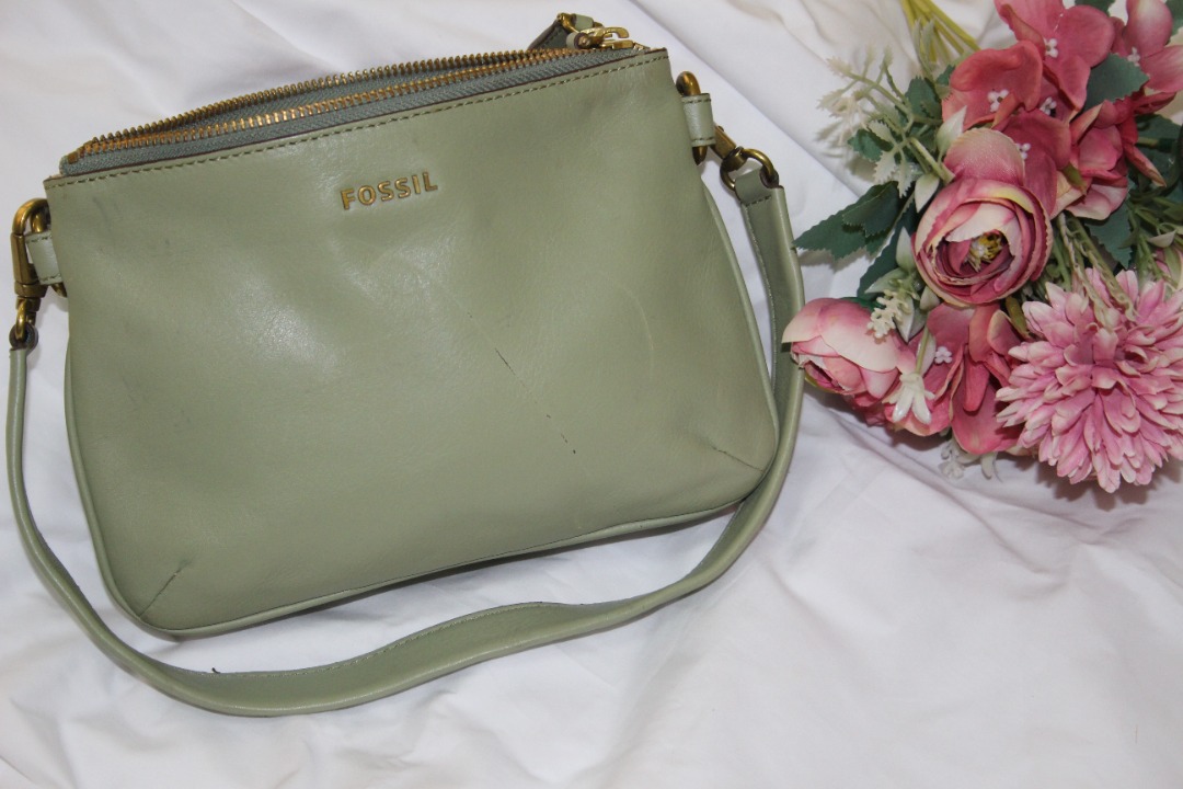 Tas Fossil asli dari kulit asli, ukuran 20 x 15, Barang Mewah, Tas ...