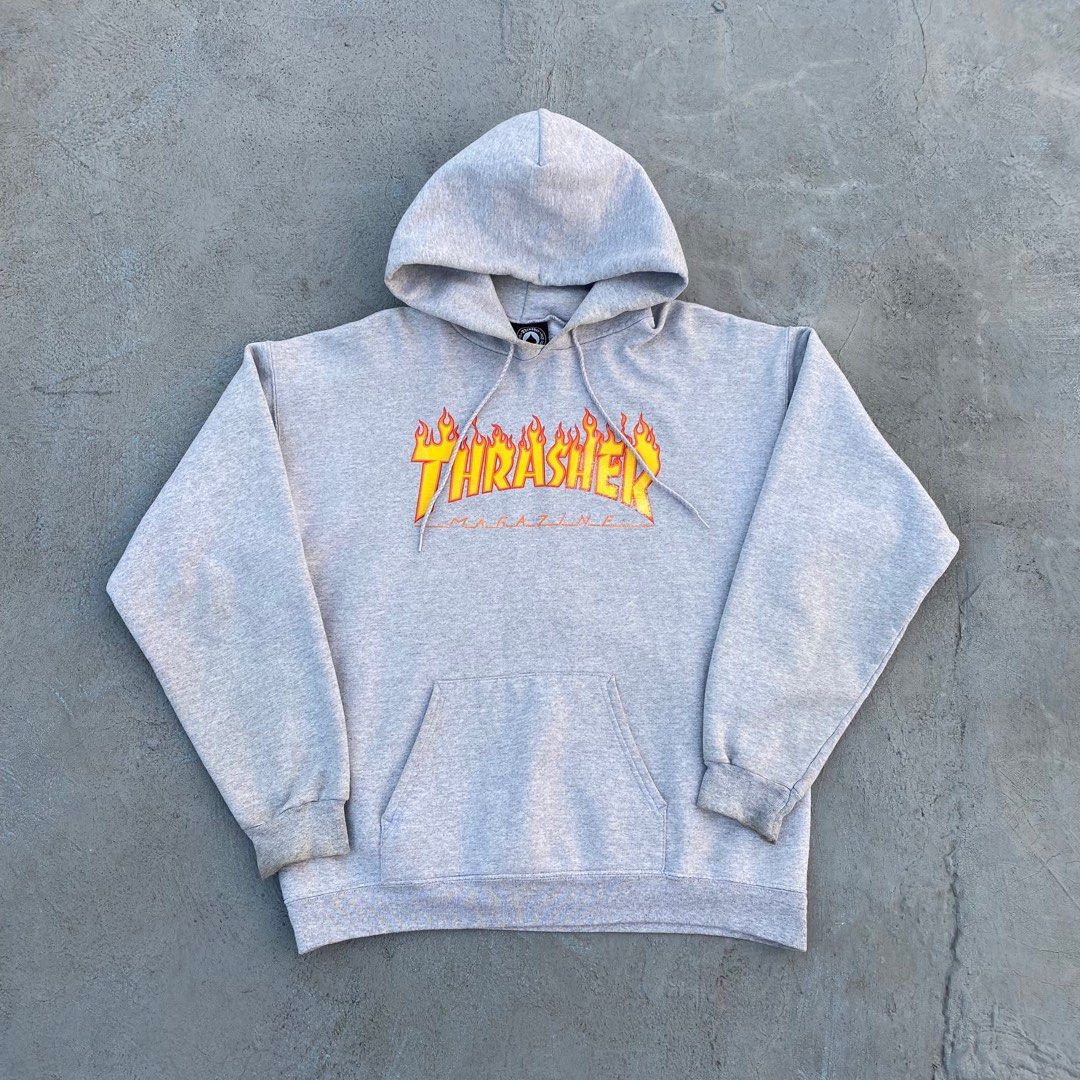 thrasher magazine hoodie grey
