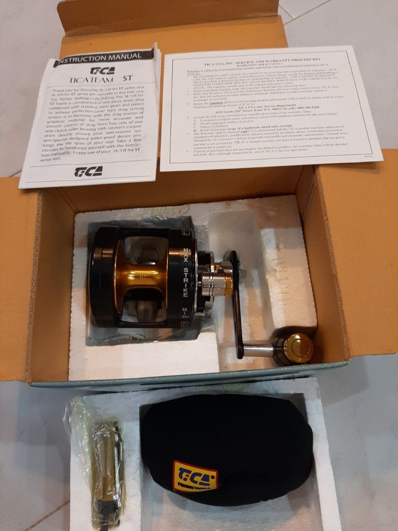 Tica Team ST358RH Boat and Trolling Bait Caster Reel, Sports Equipment ...