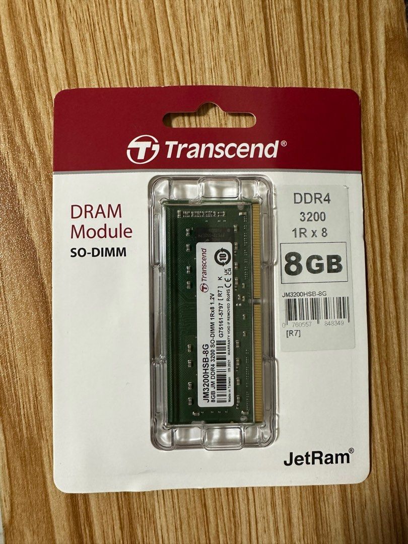 Transcend DDR4 8 GB DRAM, Computers & Tech, Parts & Accessories ...