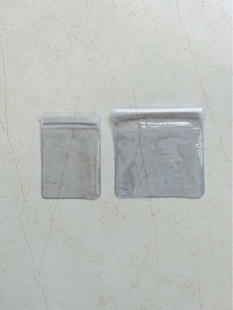 (BUNDLED) Transparent Pouches (Qty: 9, Small & Med Sizes), Hobbies ...