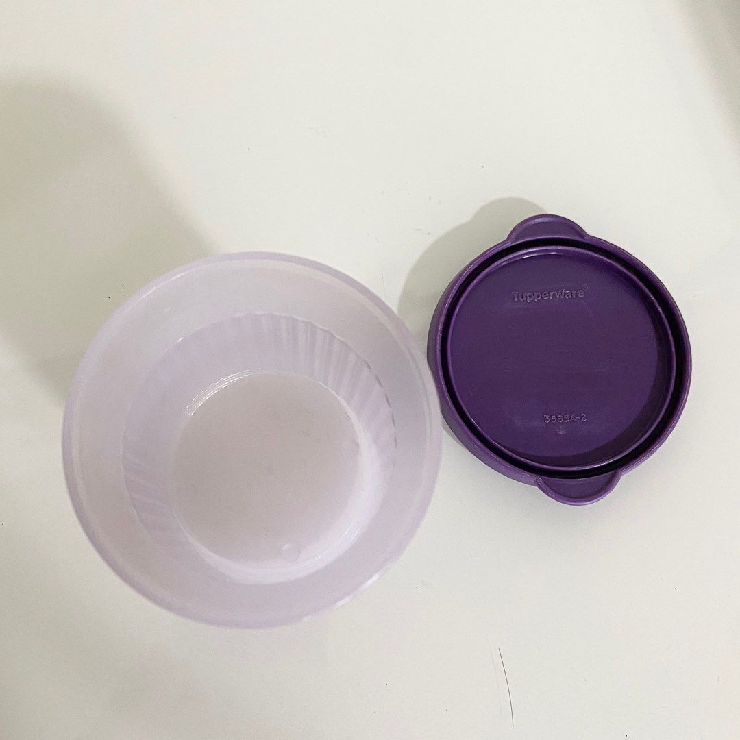 Tupperware purple snack condiment cup with lid, Furniture & Home Living ...