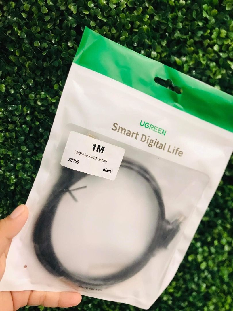 UGREEN Cat6 UTP Ethernet Cable 1000mbps RJ45 1M Black NW102 20159 ...