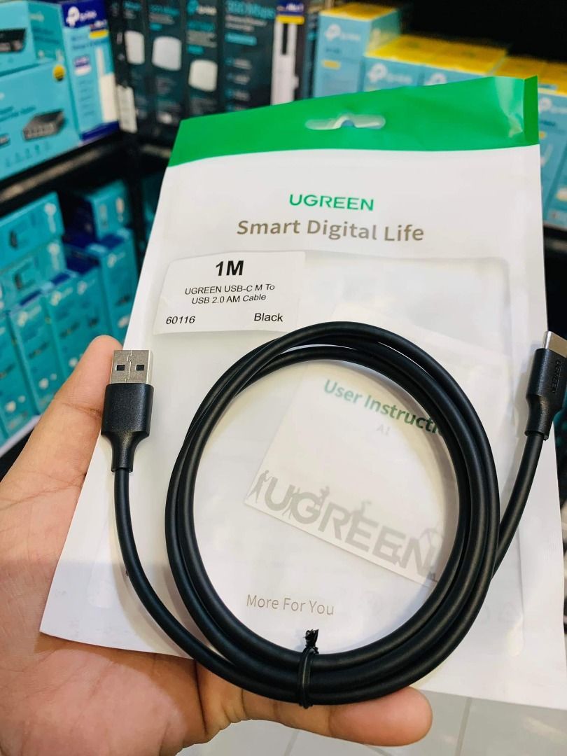 UGREEN USB-A TO USB-C Cable 2.0 Nickel Plating 1M Black US287 60116 on Carousell