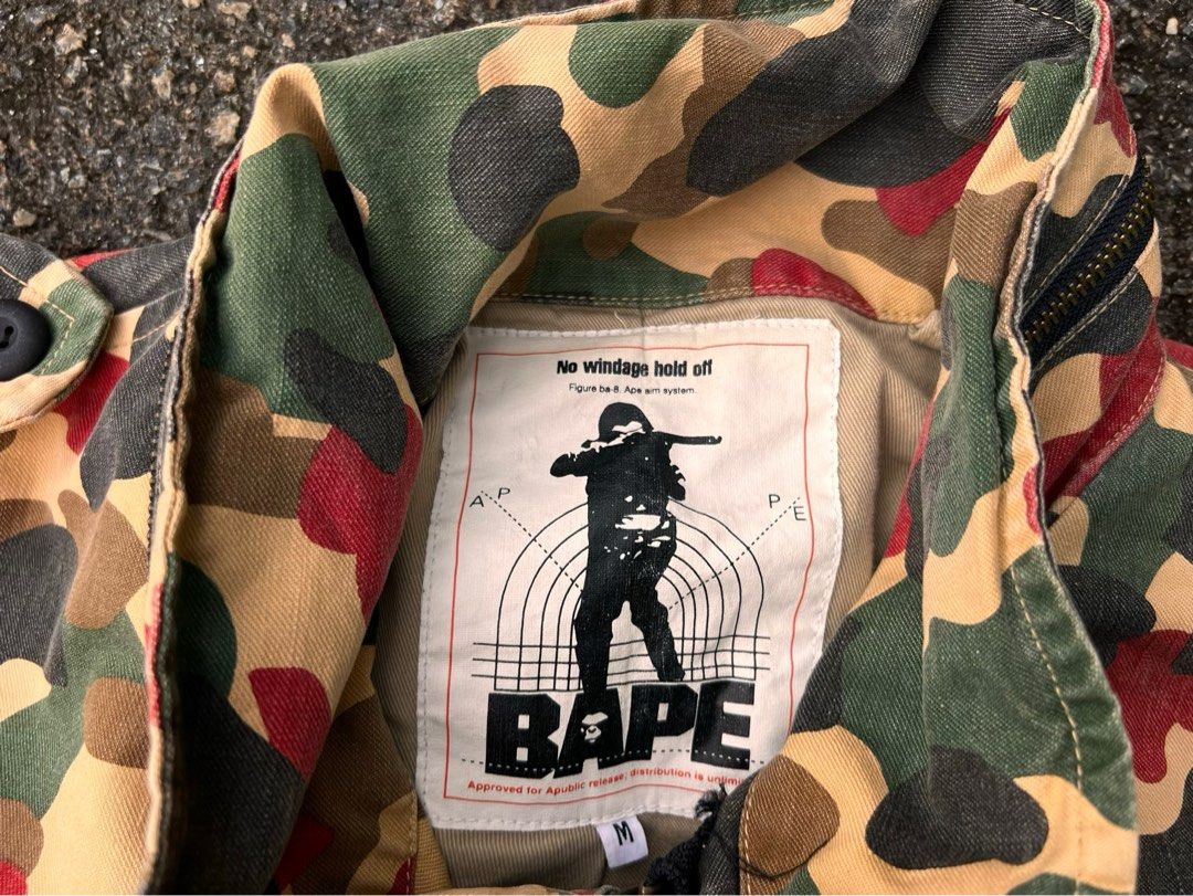 VINTAGE 90s BATHING APE CAMOUFLAGE JACKET, Men's Fashion, Coats ...