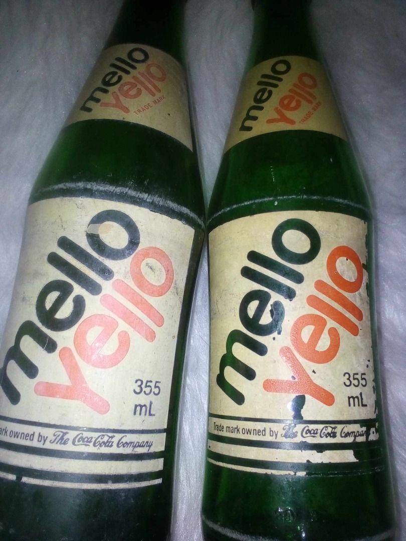 VINTAGE BOTTLE- MELLO YELLOW 1980'S- VINTAGE BOTTLE COLLECTION on Carousell