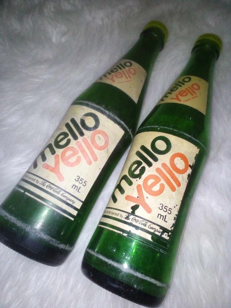 VINTAGE BOTTLE- MELLO YELLOW 1980'S- VINTAGE BOTTLE COLLECTION on Carousell