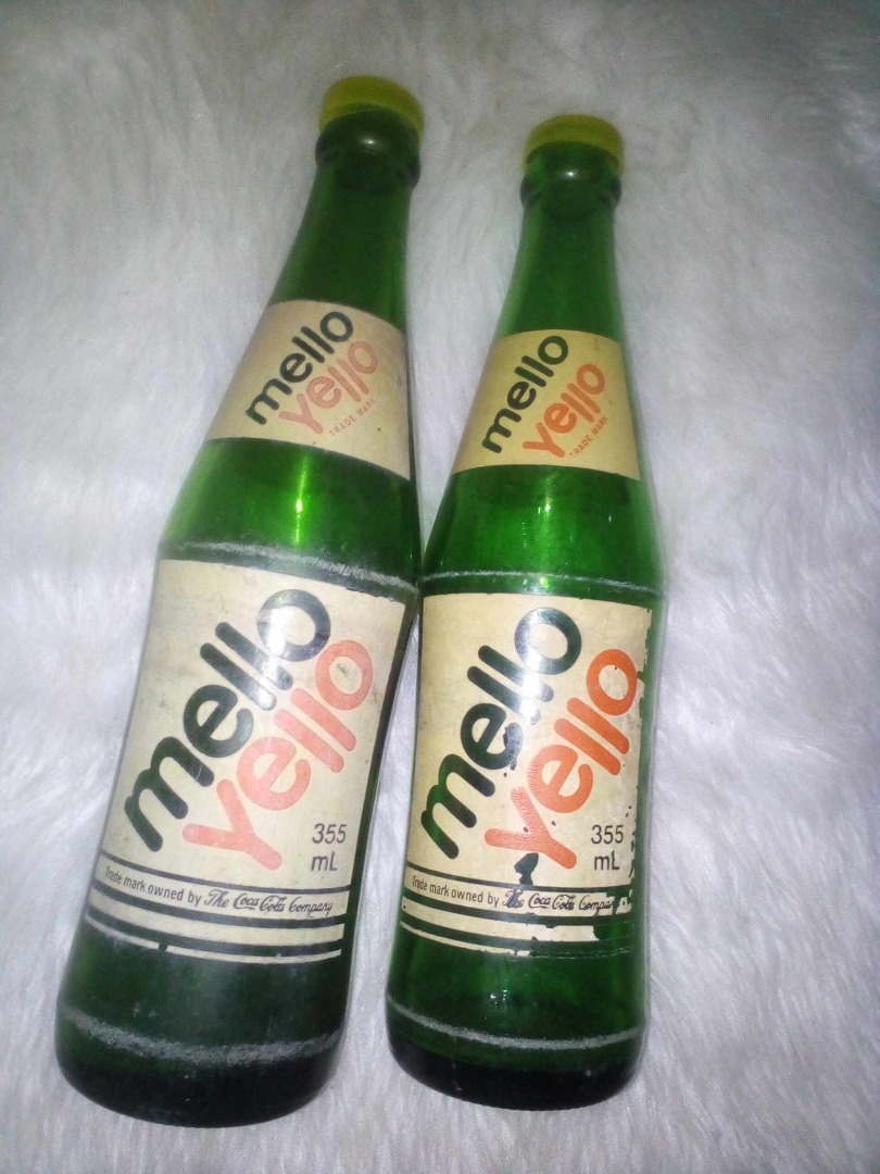 VINTAGE BOTTLE- MELLO YELLOW 1980'S- VINTAGE BOTTLE COLLECTION on Carousell