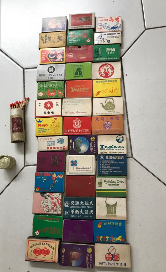 Vintage Old Match Boxes As Shown (40 together) incl the round shaped ...