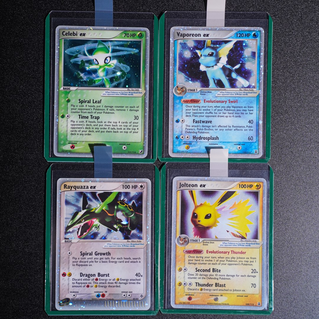 Vintage Pokemon Ex Cards (Mewtwo Ex, Gengar Ex, Celebi Ex, Eevee Ex ...