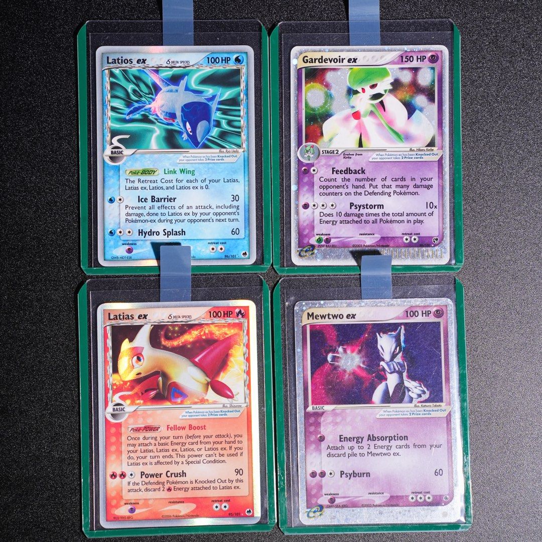 Vintage Pokemon Ex Cards (Mewtwo Ex, Gengar Ex, Celebi Ex, Eevee Ex ...
