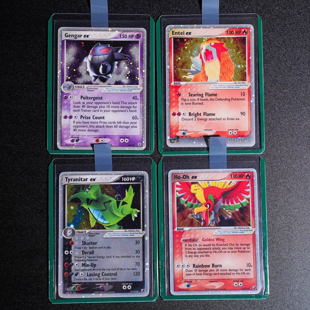 Vintage Pokemon Ex Cards (Mewtwo Ex, Gengar Ex, Celebi Ex, Eevee Ex ...