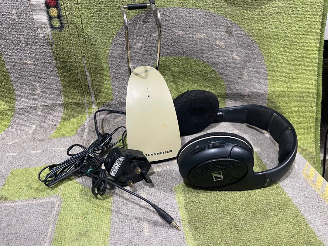 Rare Vintage Sennheiser wireless transmitter stereo headphones ...