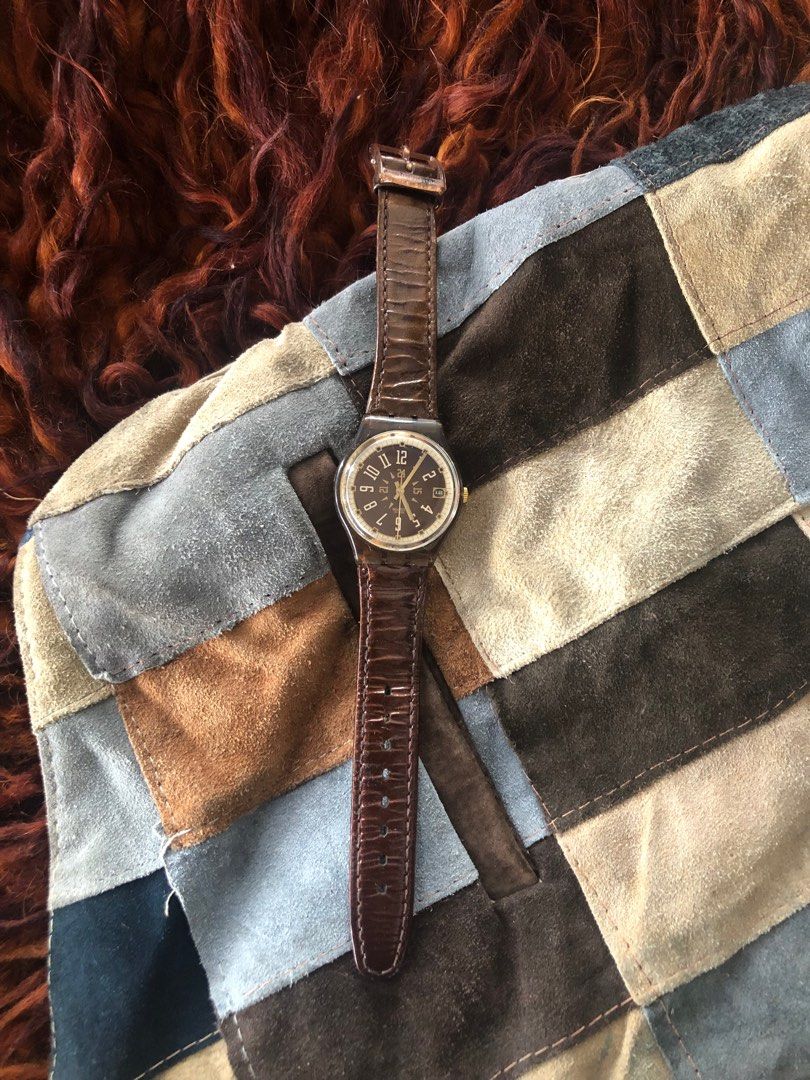 VINTAGE SWATCH 1995 GENT COFFEE, Luxury, Watches on Carousell