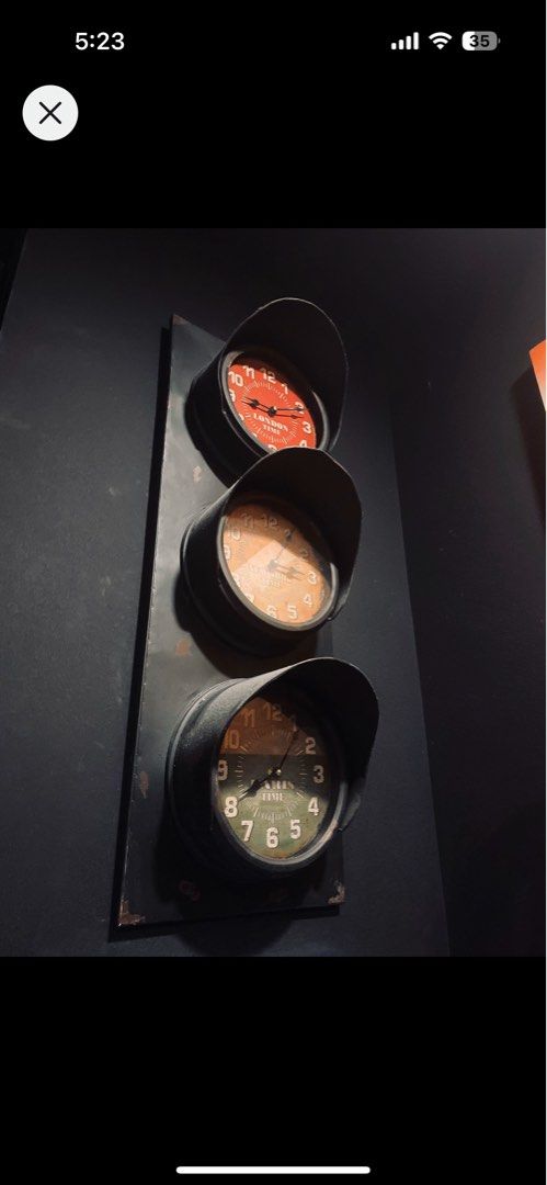 Vintage traffic light clock, Furniture & Home Living, Home Decor ...