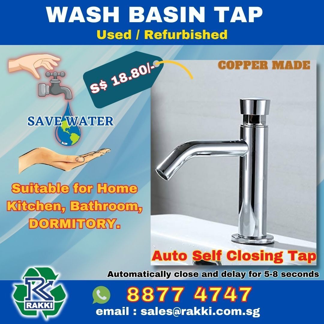 WASH BASIN TAP (COPPER) [Auto Self Closing Water Tap], Furniture & Home ...