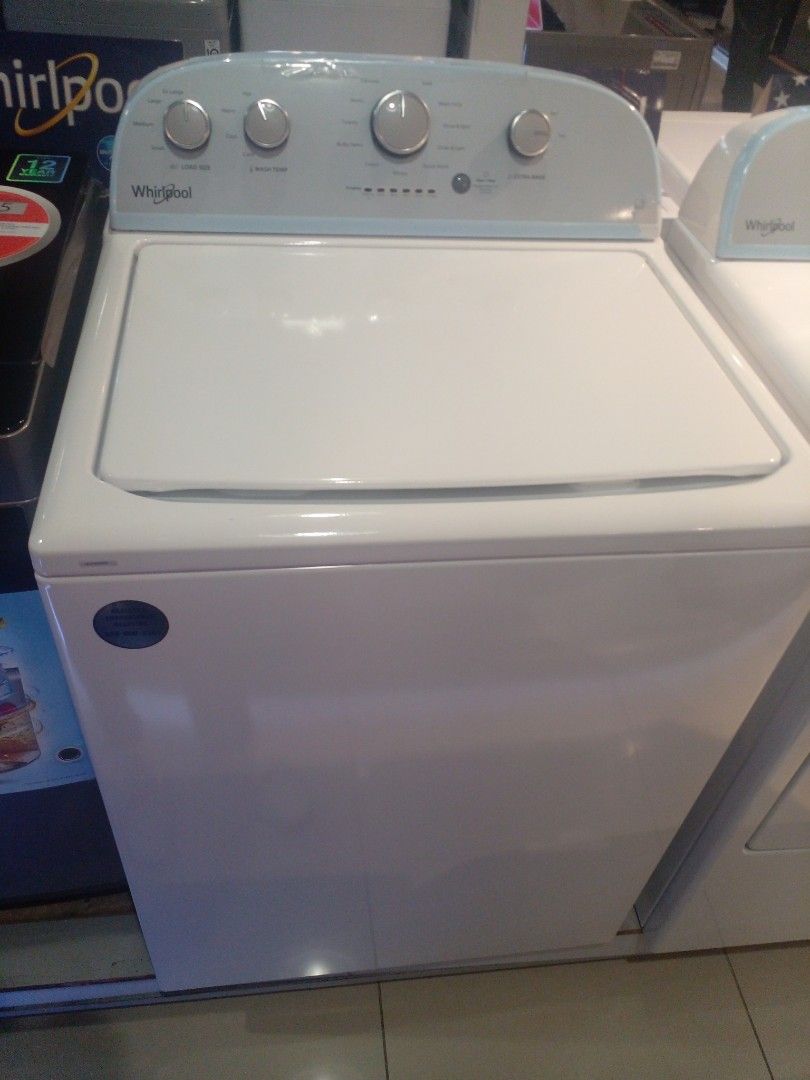 Whirlpool 15kg Top Load Washing Machine & 15kg Electric Dryer, TV ...