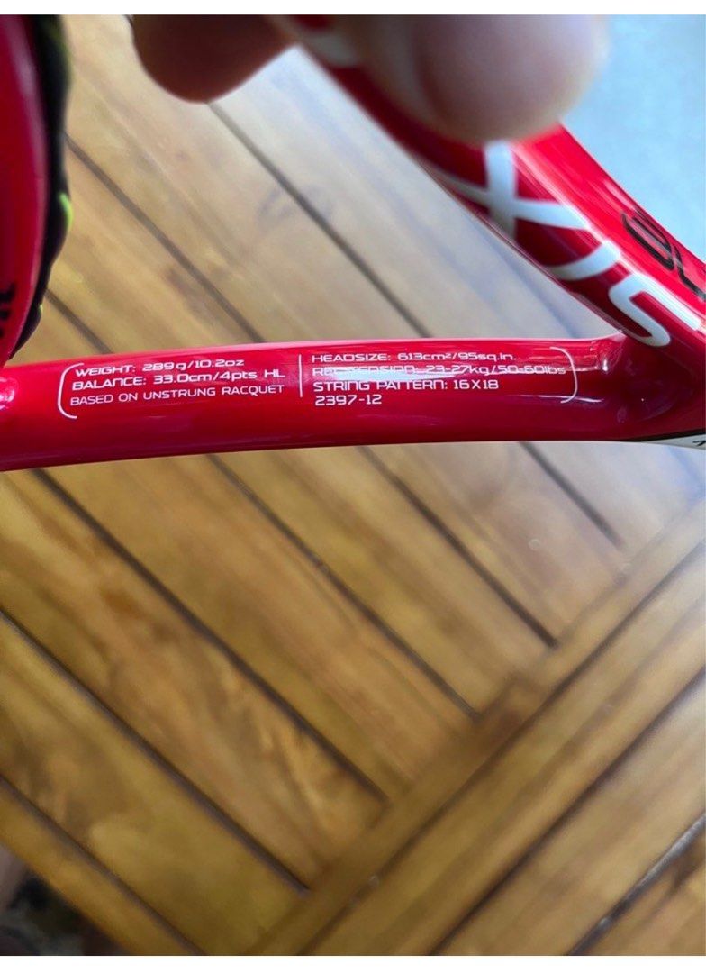 Wilson Six One Team Tennis racket, Sports Equipment, Sports & Games ...