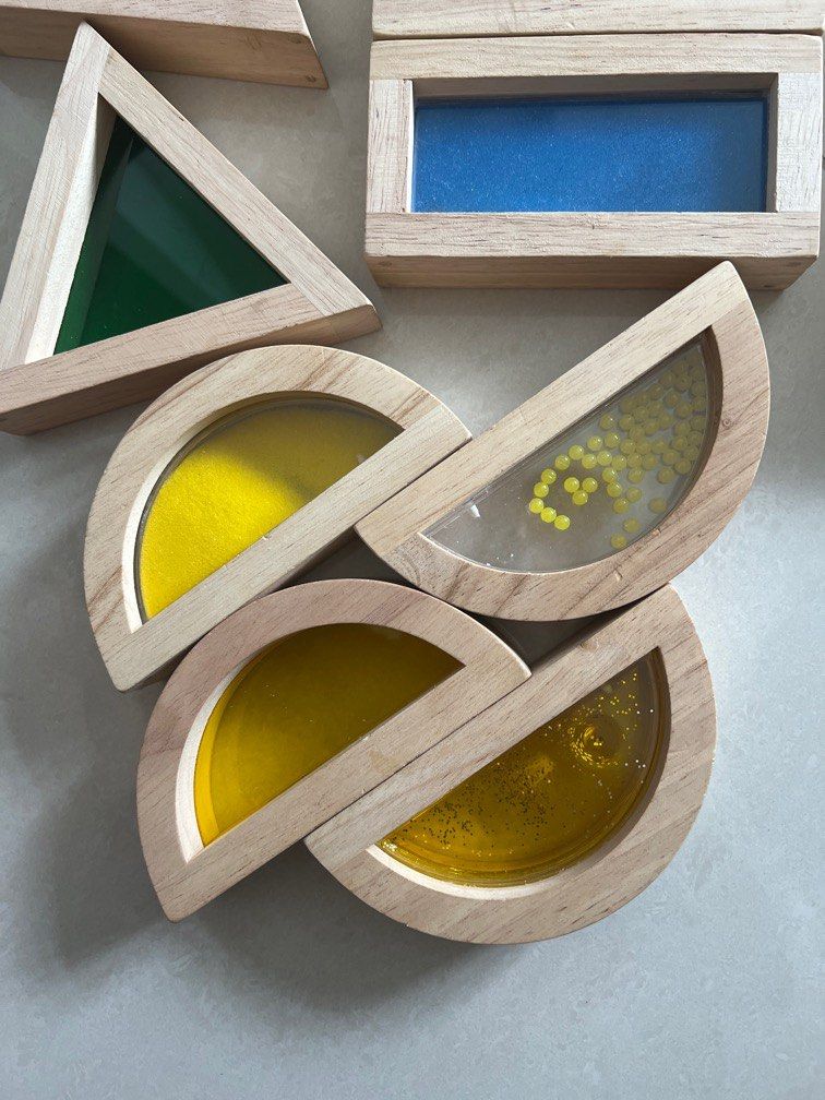 Wooden sensory blocks, Babies & Kids, Infant Playtime on Carousell