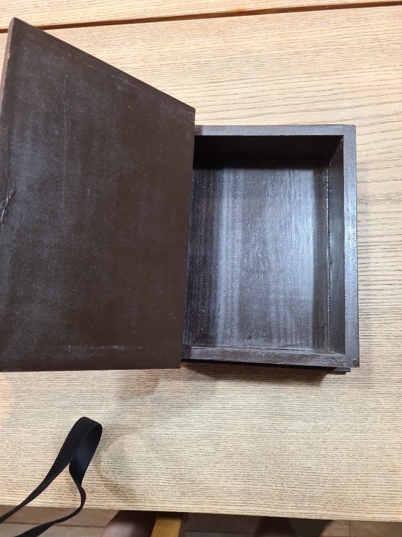 Wooden Trinket box shaped like a book, Furniture & Home Living, Home ...