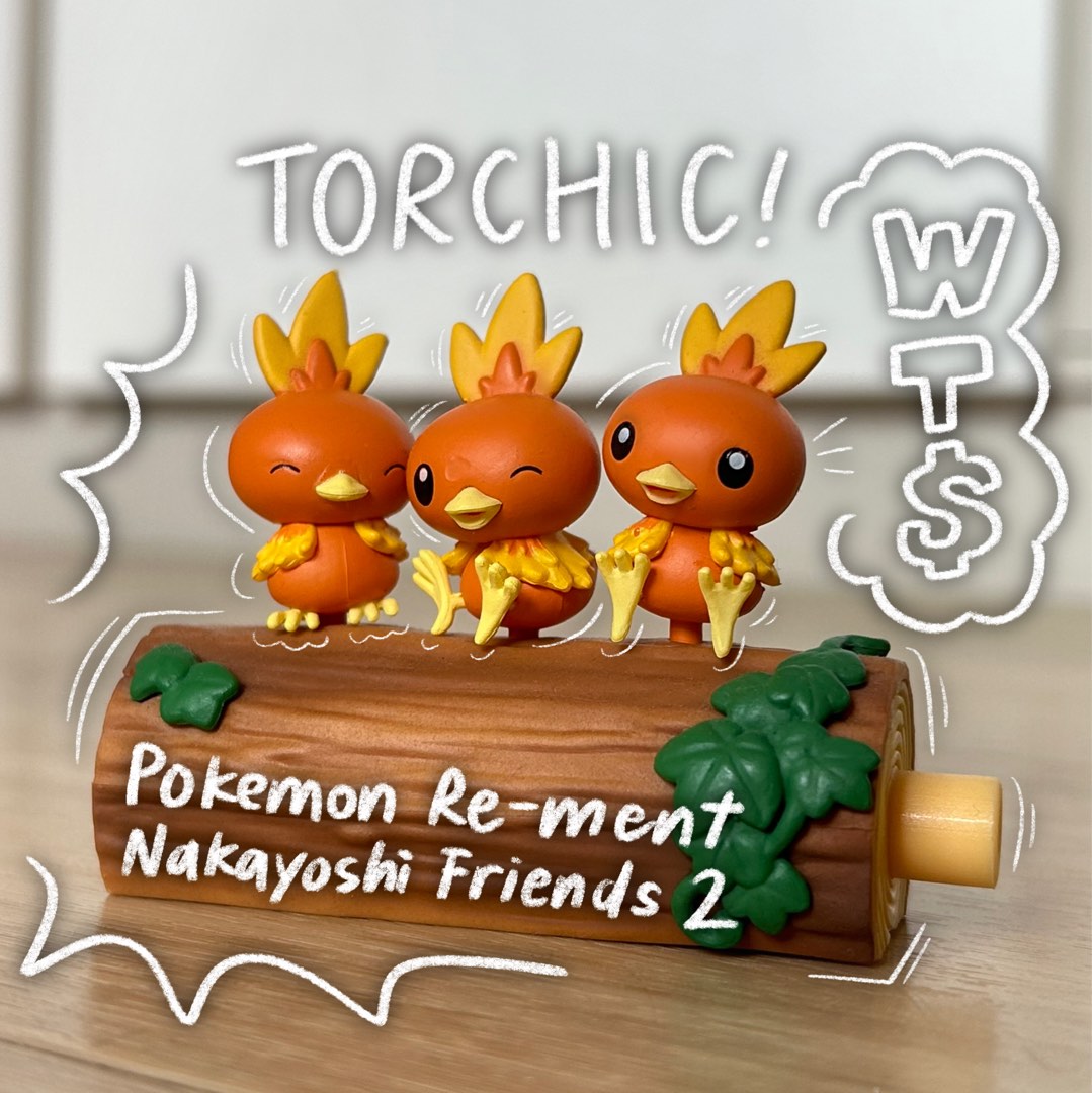 wts torchic (achamo) pokemon nakayoshi friends 2 rement figurine gacha ...