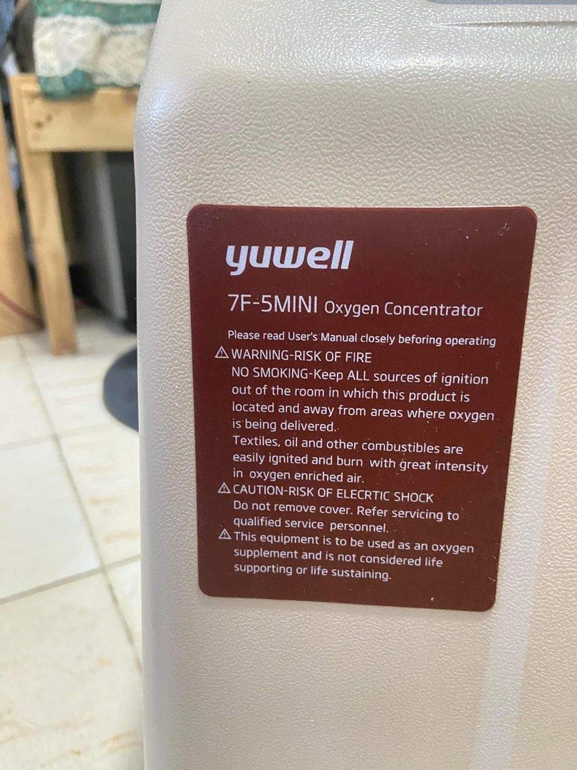 yuwell 7F-5MINI Oxygen Concentrator, Health & Nutrition, Medical ...