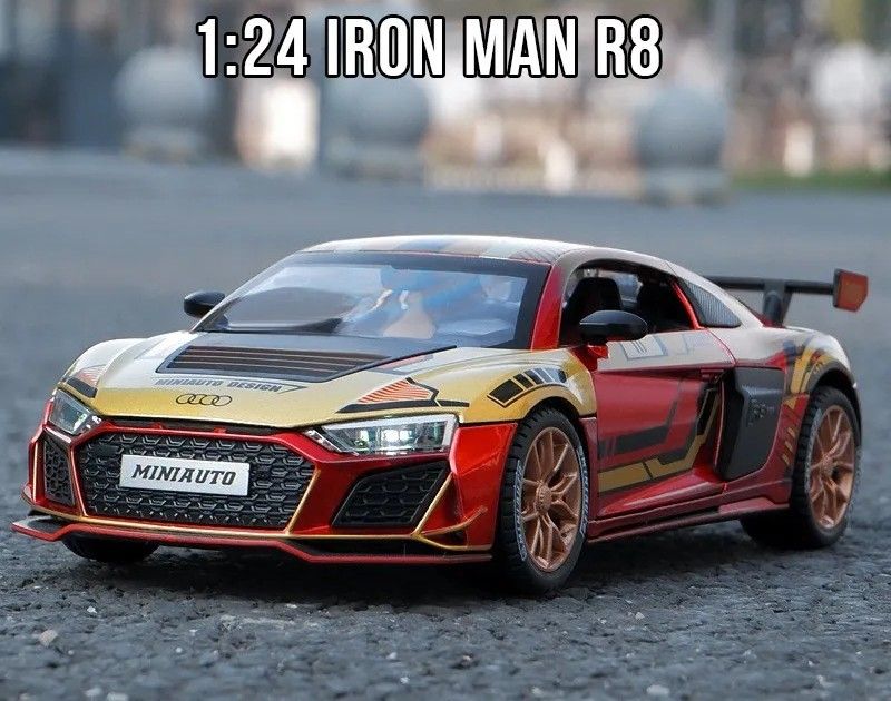1:24 Audi R8 Iron Man Diecast Model, Hobbies & Toys, Toys & Games on ...
