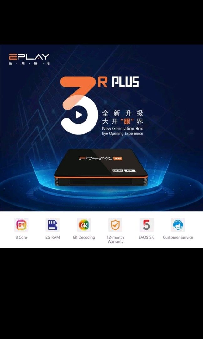 TV BOX EPLAY 6G Media Player 2+32GB 2.4G/5G Wifi, TV & Home Appliances ...