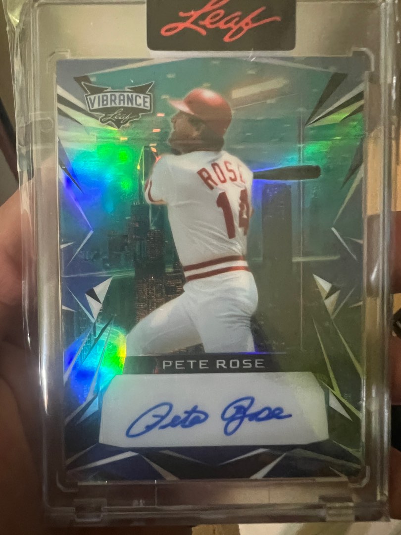 2023 Leaf Vibrance Pete Rose Auto /25, 興趣及遊戲, 玩具 & 遊戲類 - Carousell