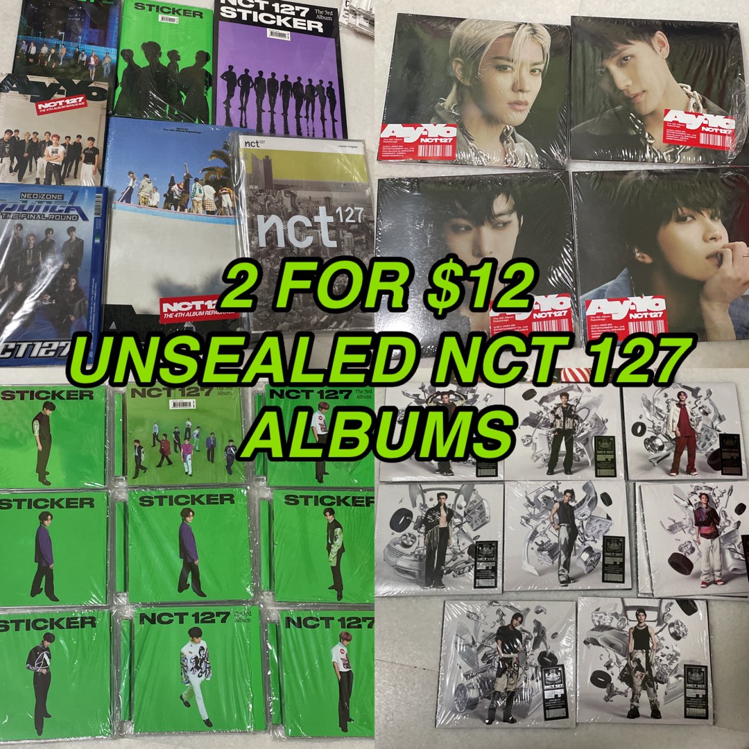 2 FOR $12 UNSEALED OFFICIAL NCT 127 ALBUMS NO PC STICKER 2 BADDIES AY ...
