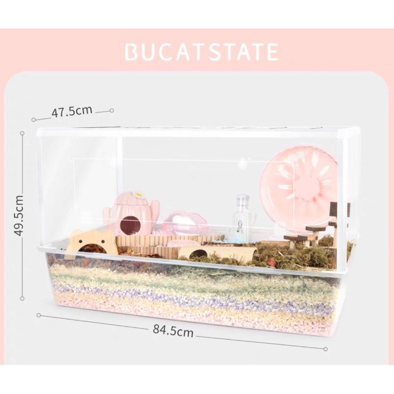 85CM Hamster Acrylic Cage, Pet Supplies, Homes & Other Pet Accessories ...