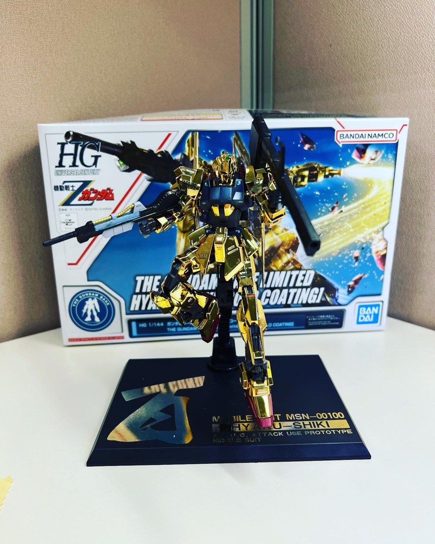 (清位不議價＋順豐到付＋分件包裝）全新 Bandai HGUC HG 200 新生 百式 Hyaku Shiki Revive Gold Coating 電鍍 金色 版 The Gundam ...