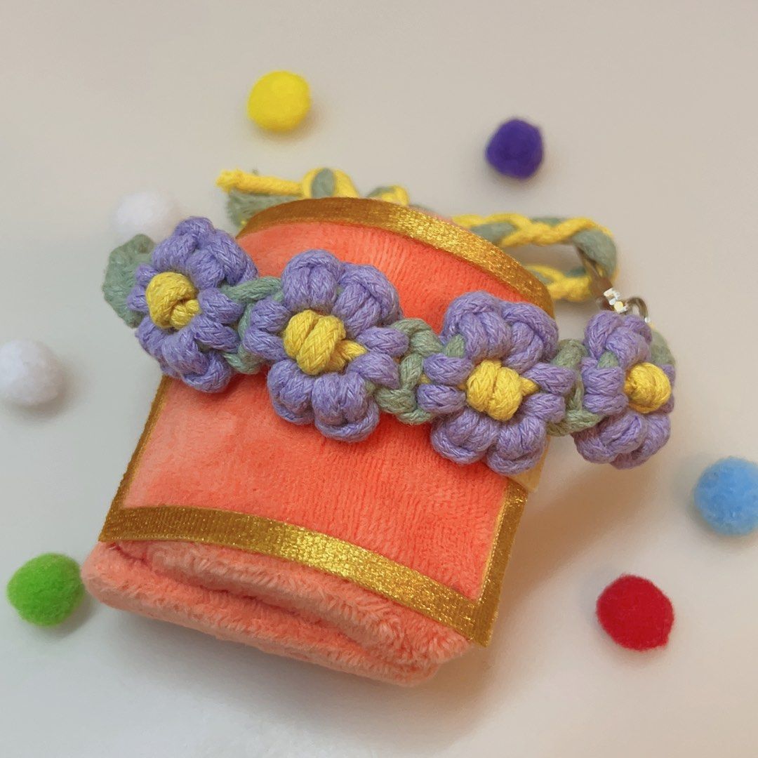 **獨家設計**可調節花花頸圈 HKD145 M size min:25cm max:30cm Stereoshadow 手作貓狗寵物頸圈 ...