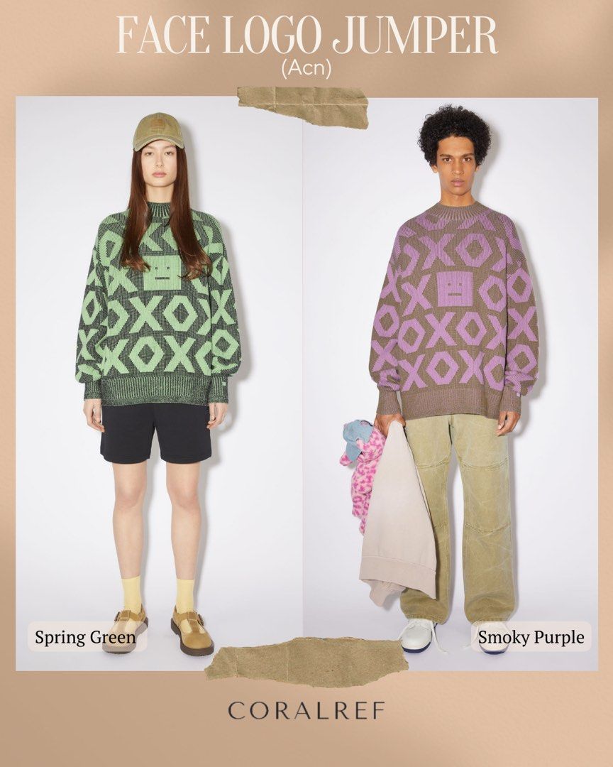 Acne Face Logo Jumper, Women's Fashion, Tops, Longsleeves on Carousell