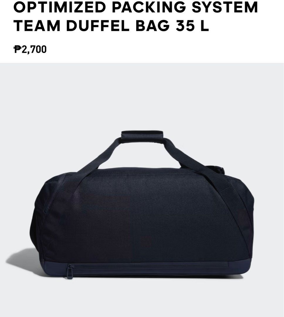 Adidas OPTIMIZED PACKING DUFFEL BAG 35 L, Men's Fashion, Bags ...