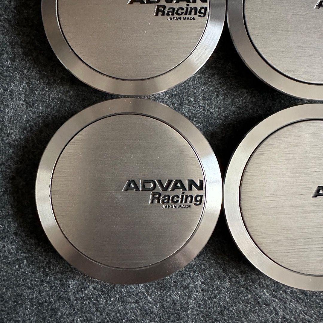 Advan Racing Full Flat Center Caps (Hyper Black), Car Accessories ...