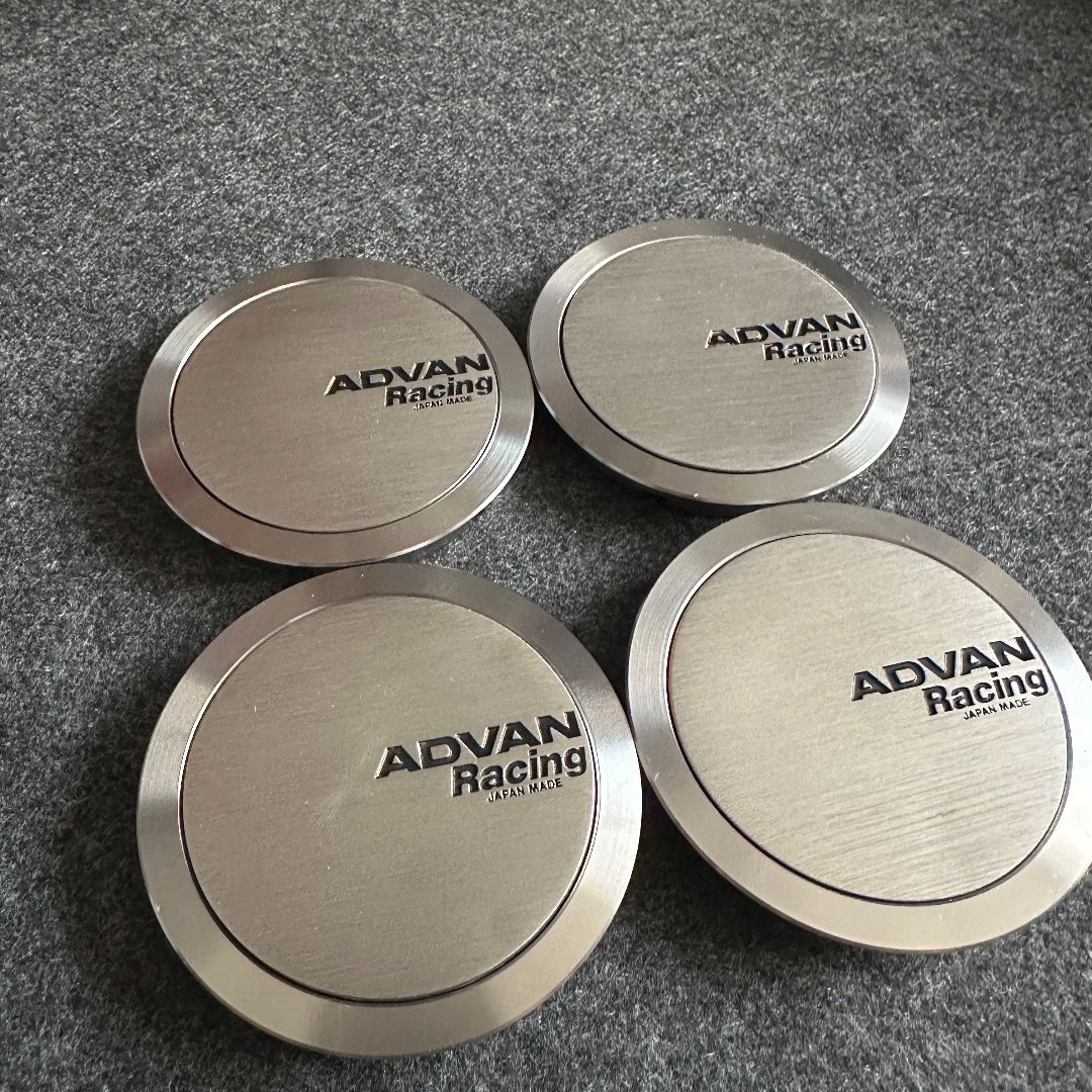 Advan Racing Full Flat Center Caps (Hyper Black), Car Accessories ...