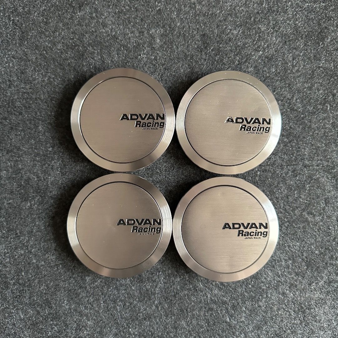 Advan Racing Full Flat Center Caps (Hyper Black), Car Accessories ...