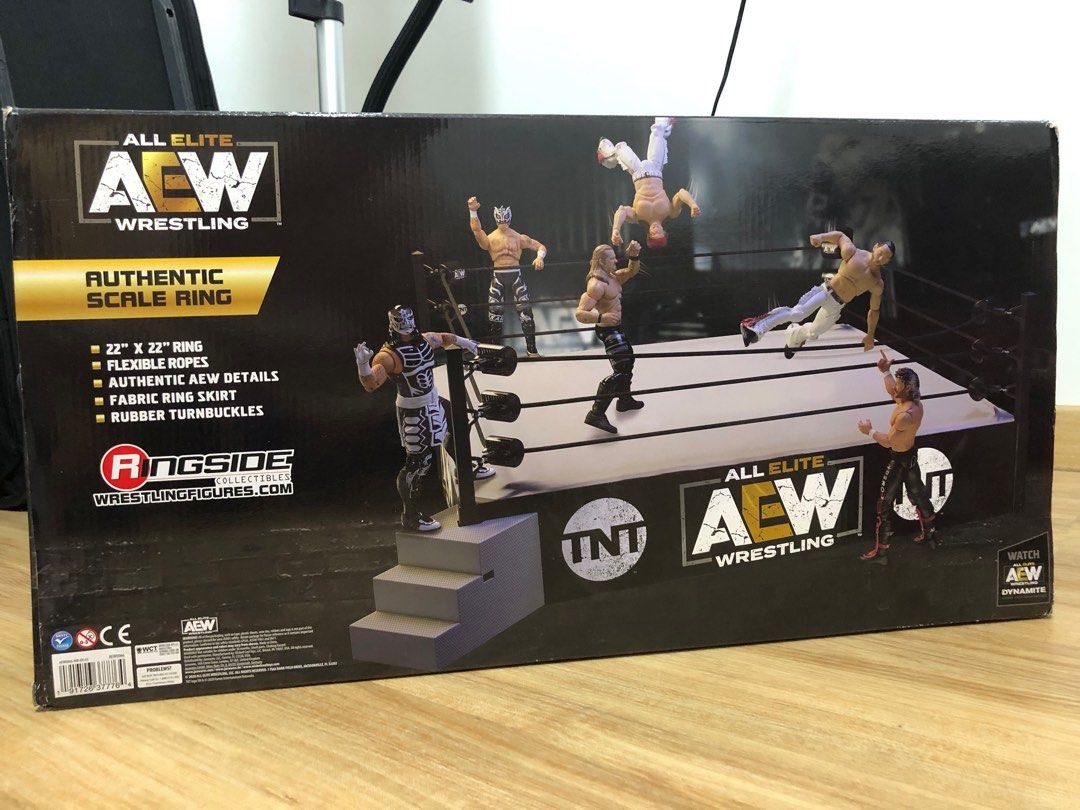 AEW Authentic Scale Ring With Exclusive Figure Kenny Omega Included ...