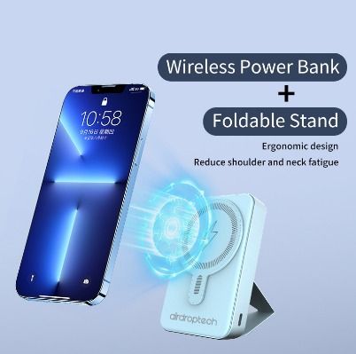 AIRDROPTECH PD 20W Powerbank With Stand 10000mAh Magnetic Wireless Fast ...