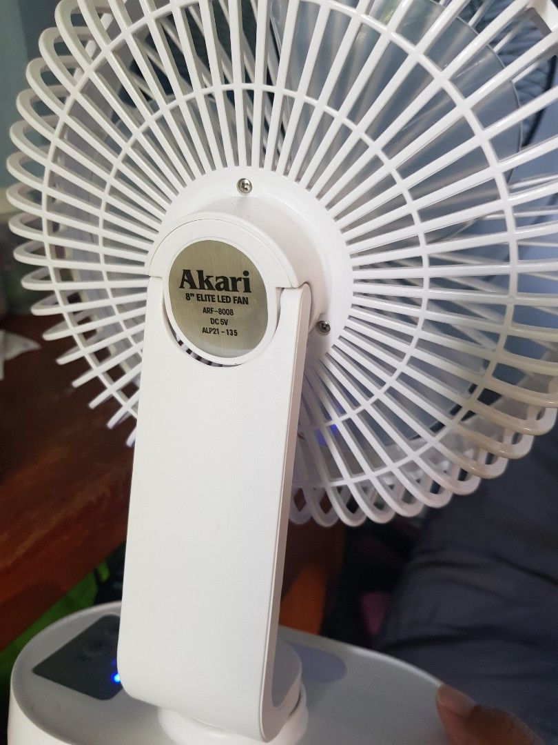 AKARI RECHARGEABLE PORTABLE FAN, Furniture & Home Living, Lighting ...