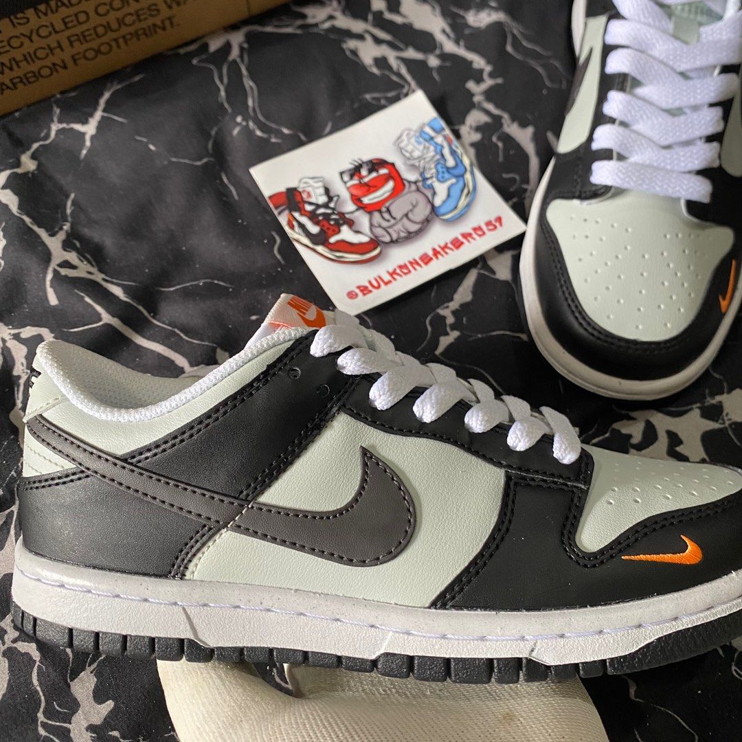 ALL SIZE Dunk Low Next Nature Grey Black Orange Mini Swoosh, Men's ...