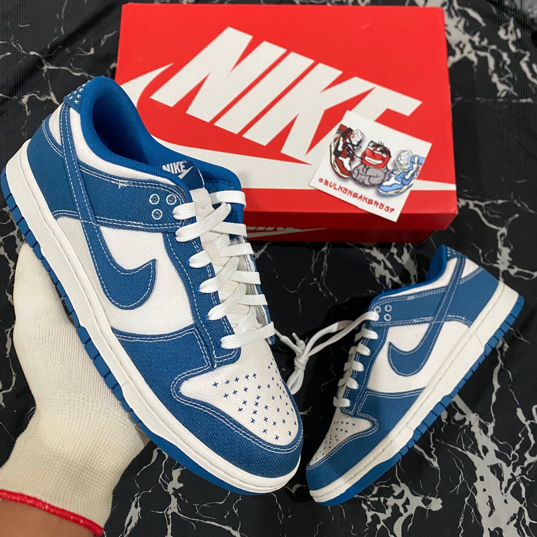 ALL SIZE Dunk Low Sashiko Industrial Blue, Men's Fashion, Footwear ...