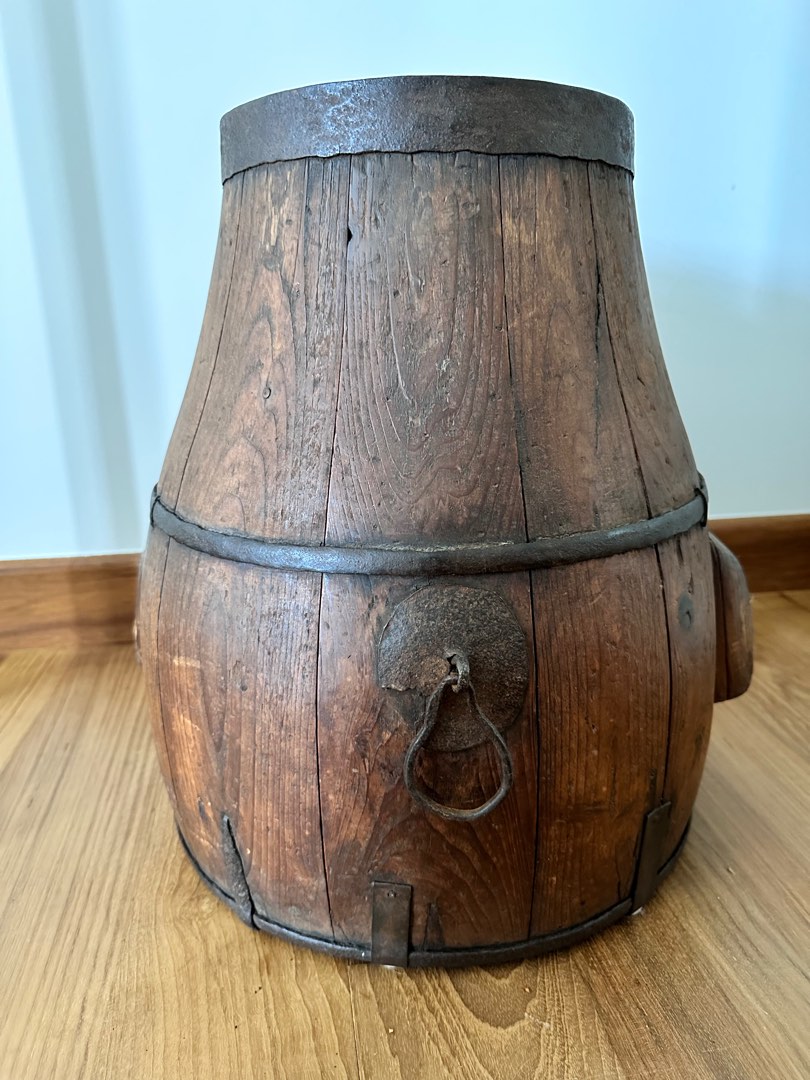Antique wooden rice container, Furniture & Home Living, Furniture ...