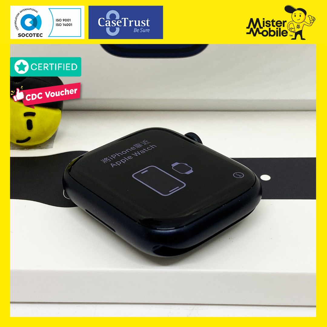 Apple Watch Series 8 45 45MM GPS only Midnight Aluminum Case With Black ...